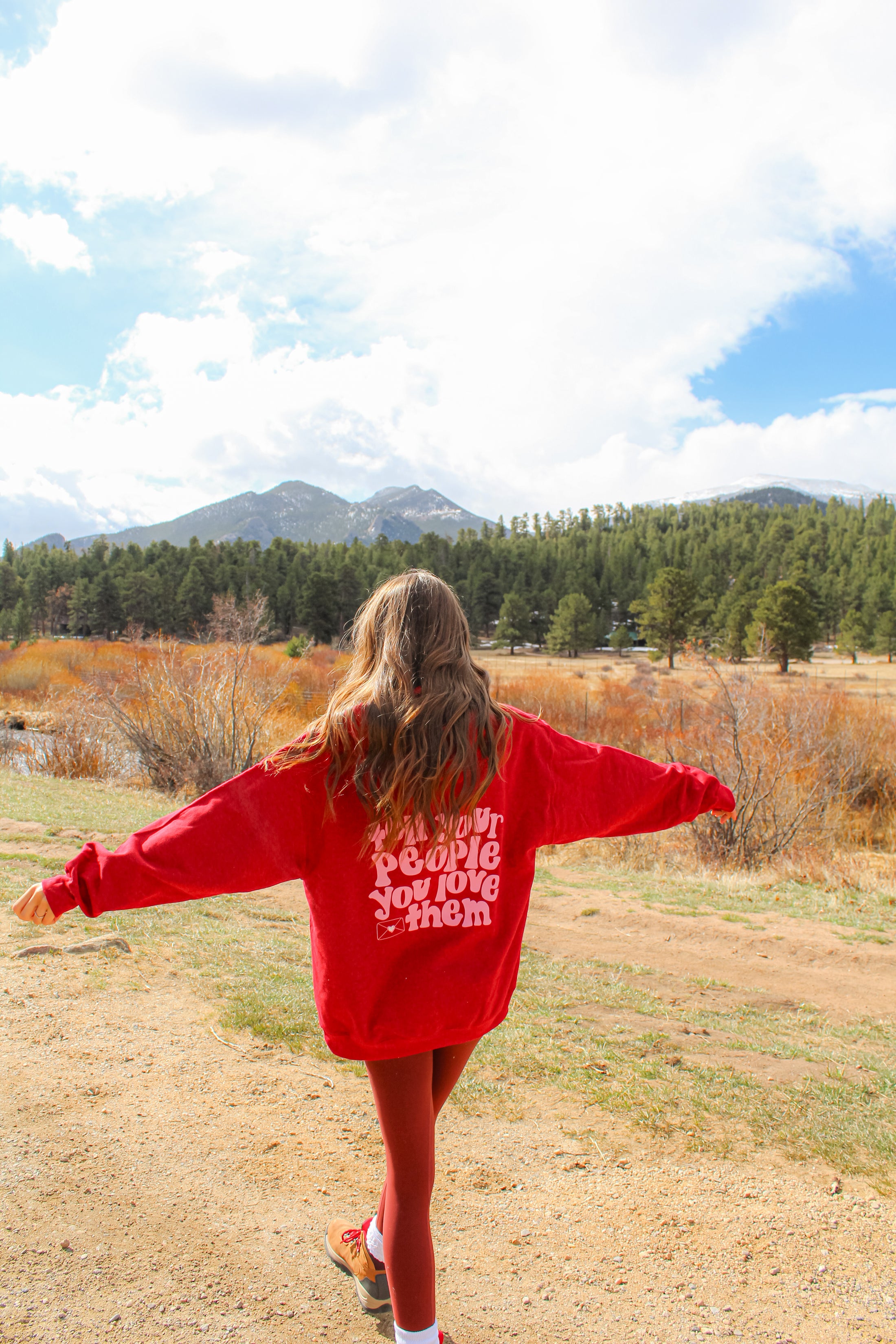 Tell Your People You Love Them Hoodie Red – rainecompany